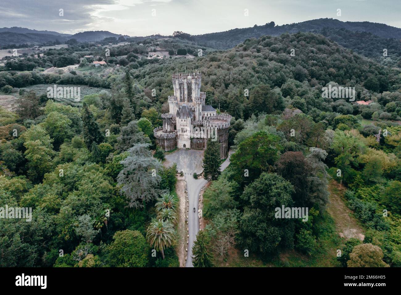Aerial view of Butron Castle, Basque Country, Spain Stock Photo - Alamy