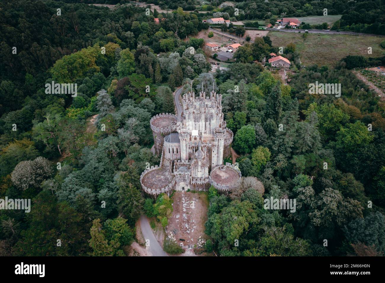 Aerial view of Butron Castle, Basque Country, Spain Stock Photo - Alamy
