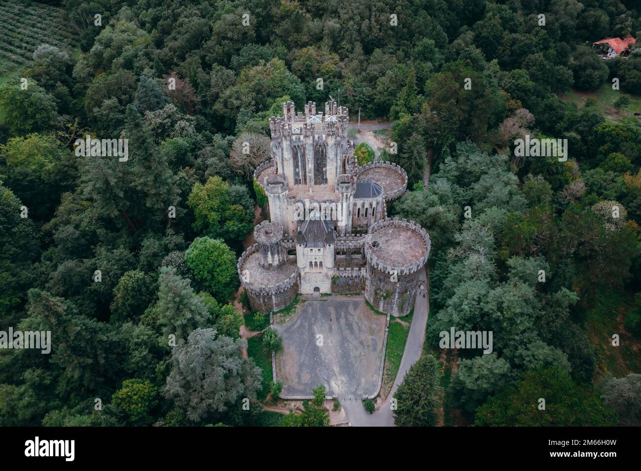 Aerial view of Butron Castle, Basque Country, Spain Stock Photo - Alamy