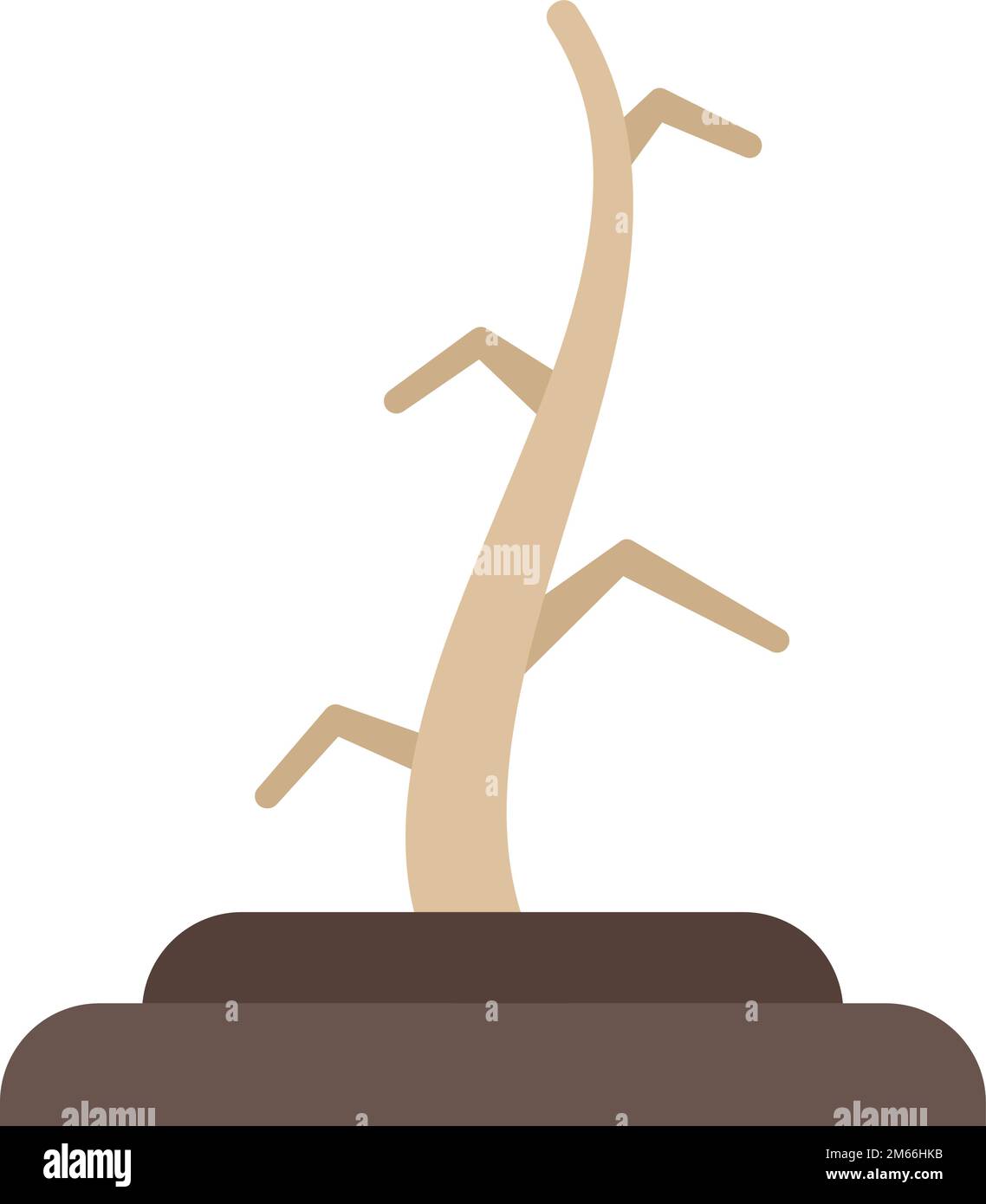 Dead tree icon flat vector. Climate disaster. Weather effect isolated ...