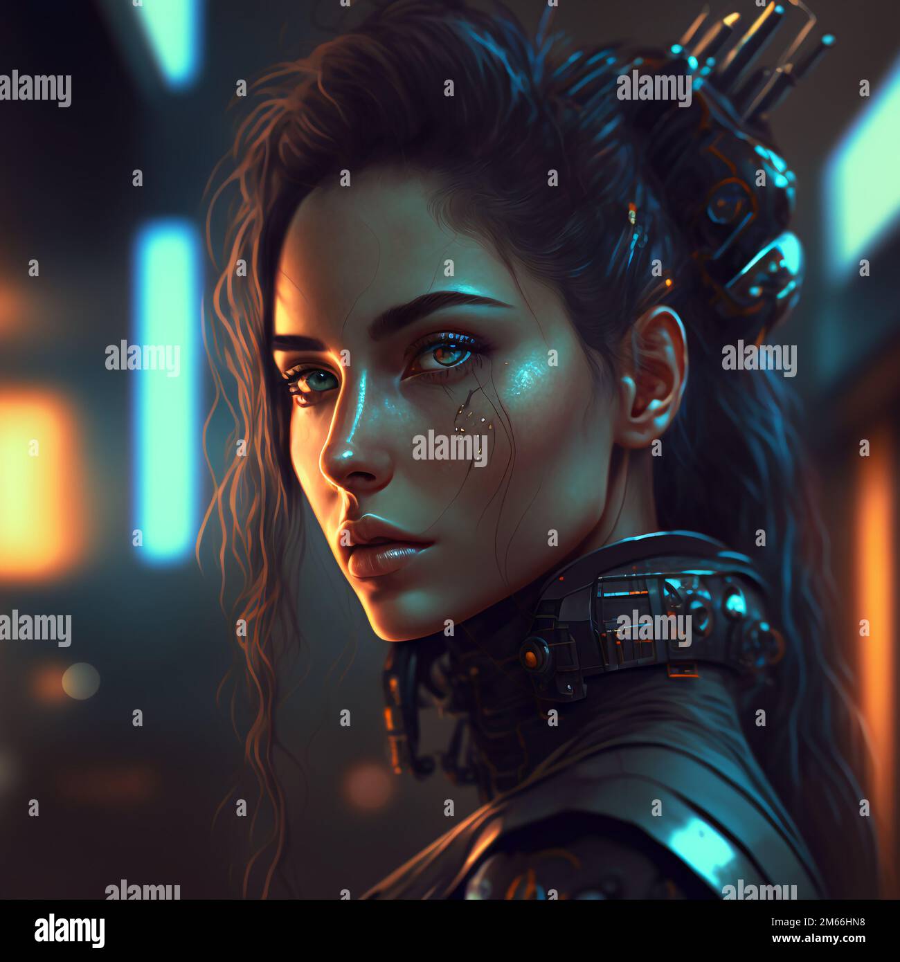 Cyberpunk girl hi-res stock photography and images - Alamy