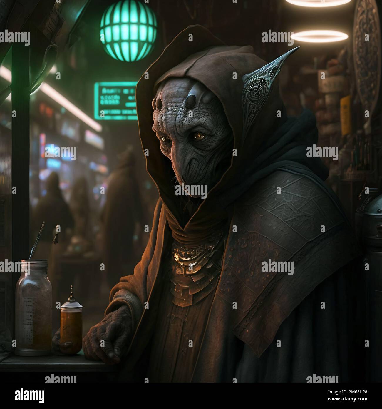 Cyberpunk market hi-res stock photography and images - Alamy