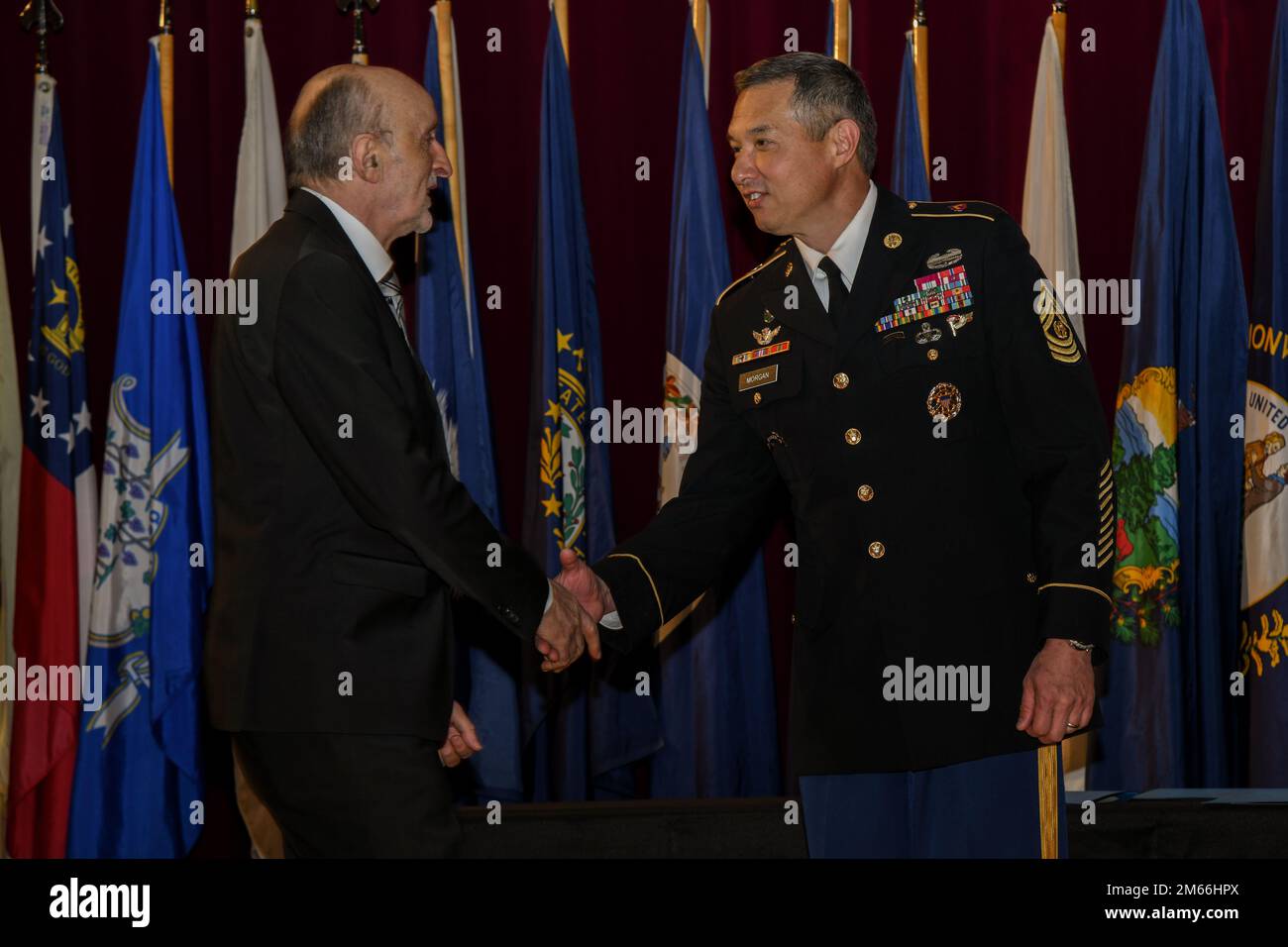 U.S. Army Command Sgt. Maj. Mark A. Morgan, sergeant major of 7th Army ...