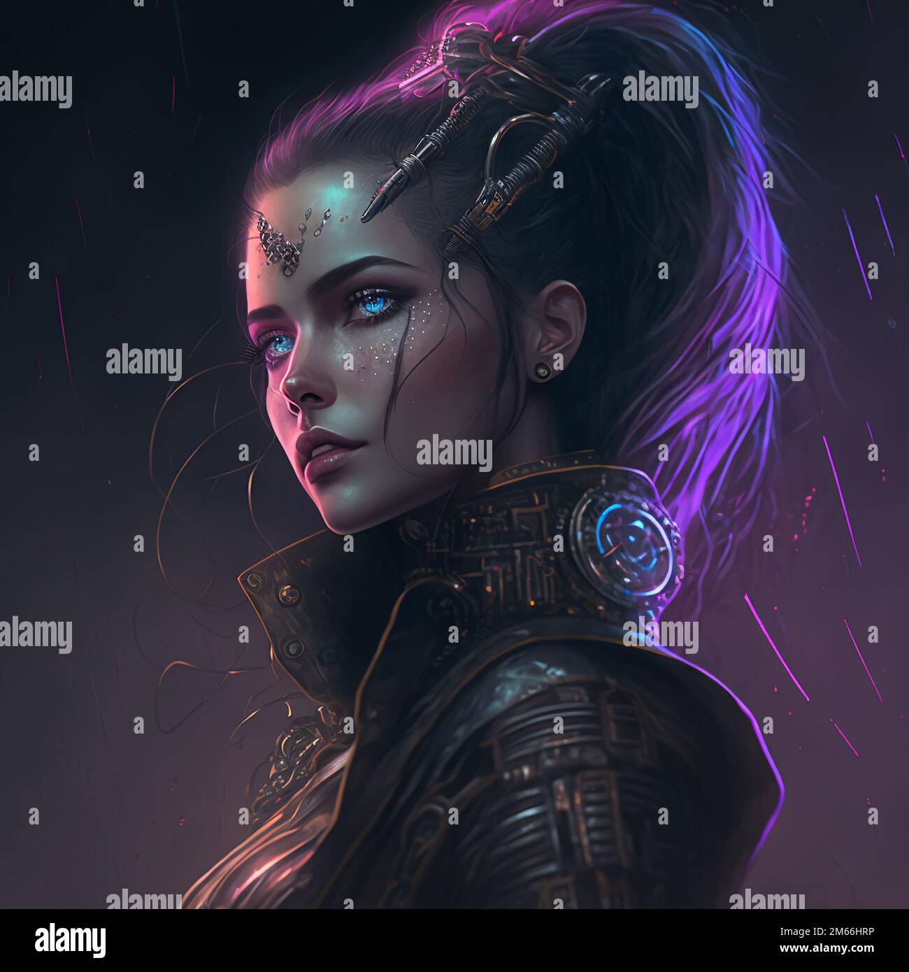 Cyberpunk girl hi-res stock photography and images - Alamy