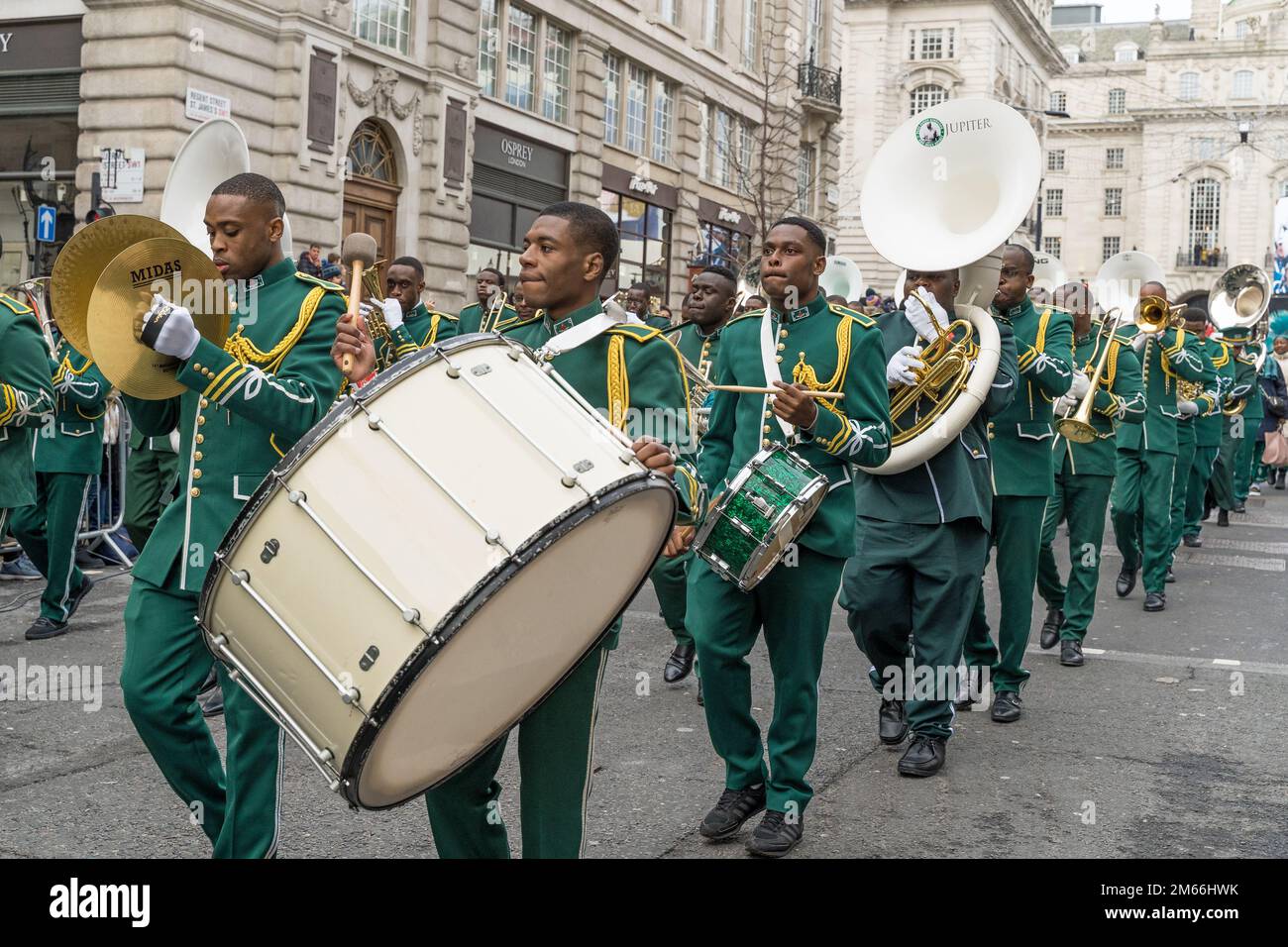 London New Years Day Parade marching band Stock Photo - Alamy