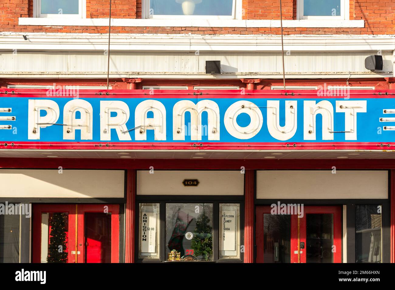 Wyoming, Illinois, USA - January 2nd 2023 - The old Paramount movie ...
