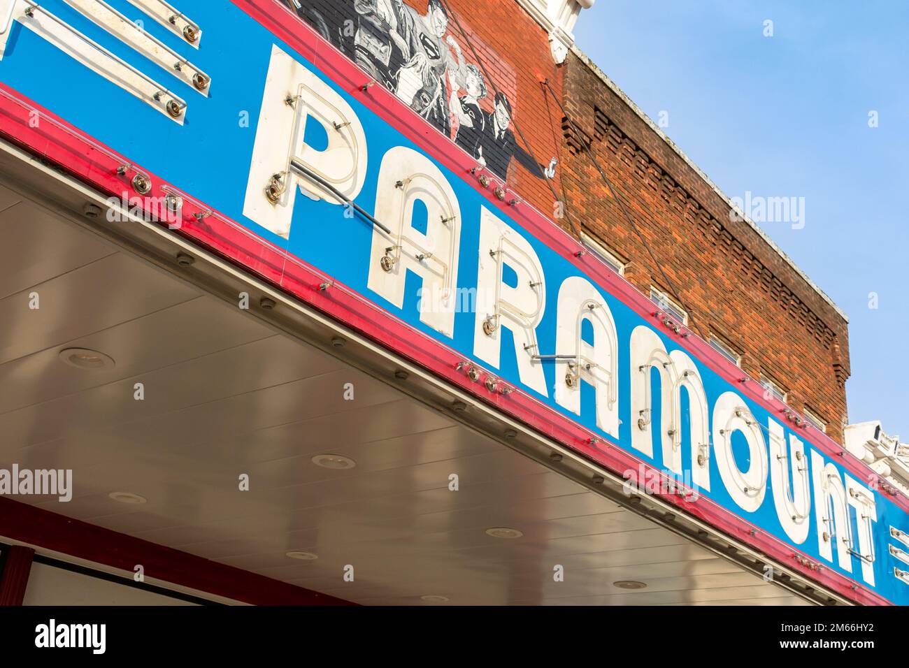 Wyoming, Illinois, USA - January 2nd 2023 - The old Paramount movie ...