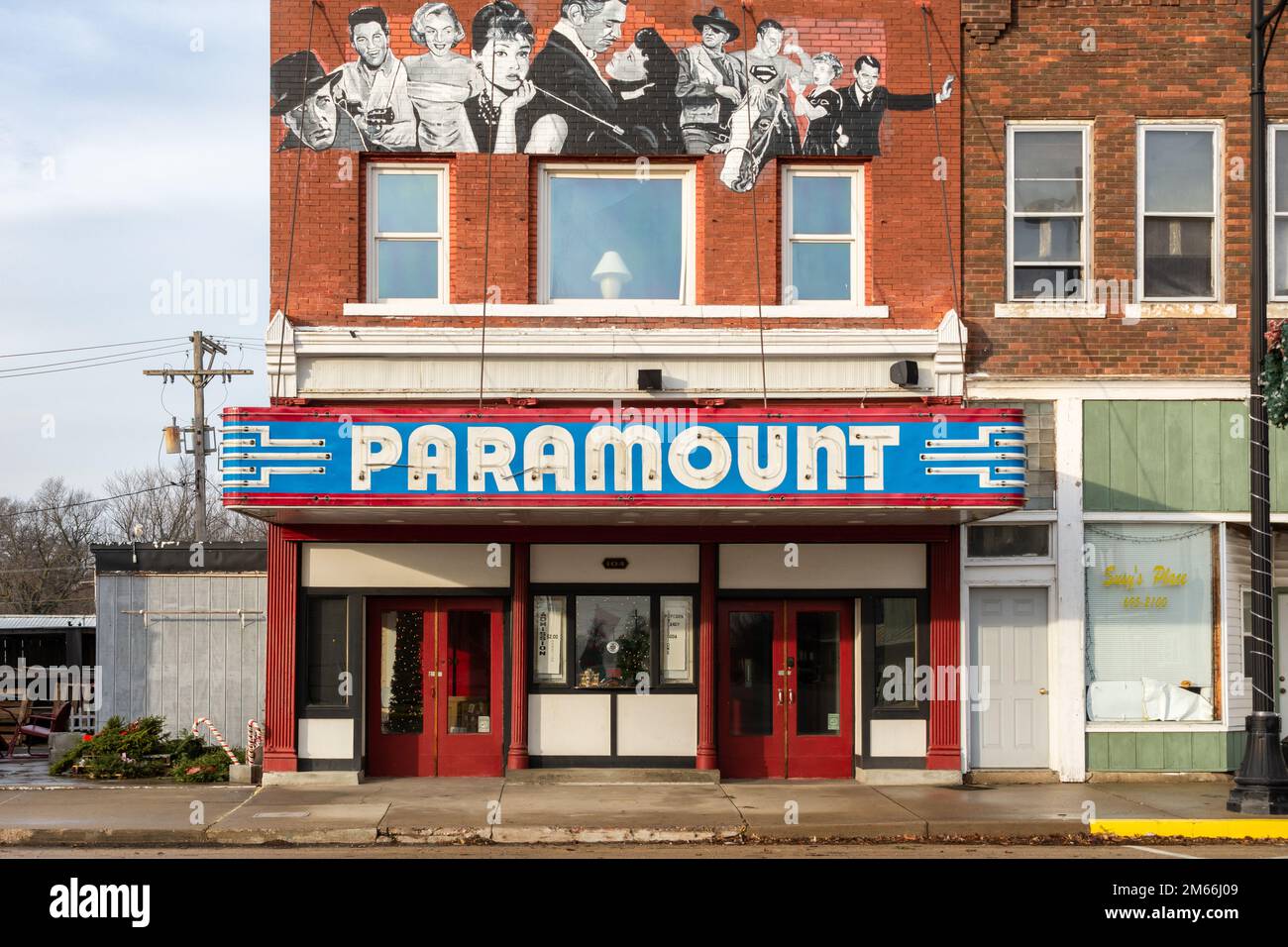Wyoming, Illinois, USA - January 2nd 2023 - The old Paramount movie ...