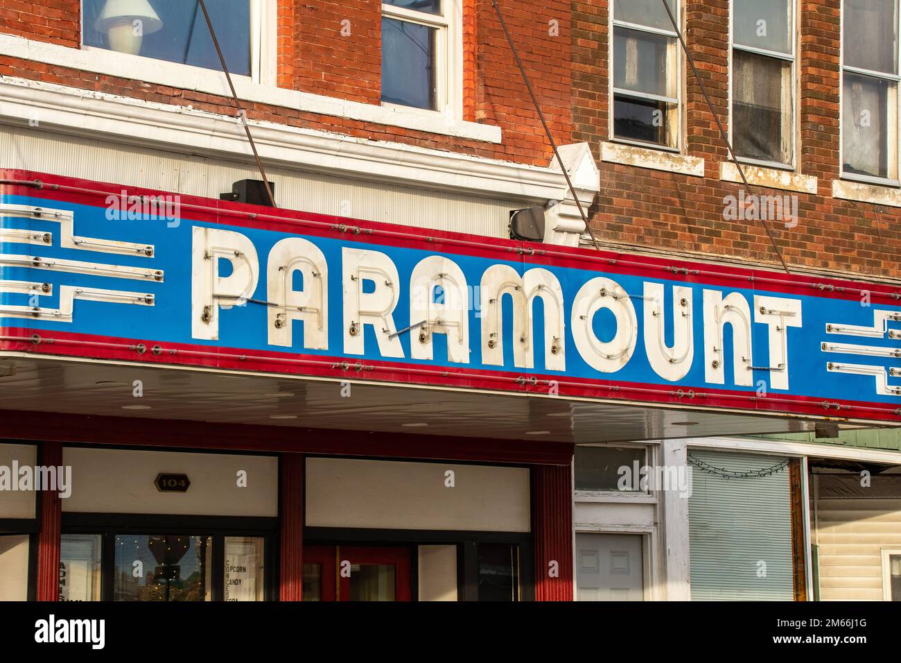 Wyoming, Illinois, USA - January 2nd 2023 - The old Paramount movie ...