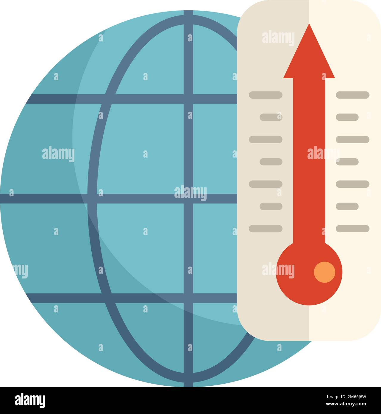 Global warming icon flat vector. Earth climate. Planet disaster ...