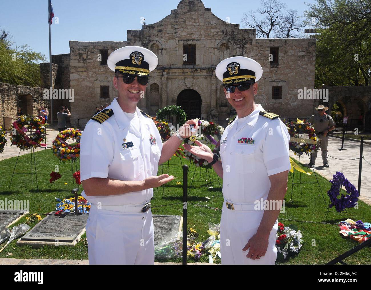 SAN ANTONIO – (April 7, 2022) – Capt. Gerald DeLong, commanding officer ...