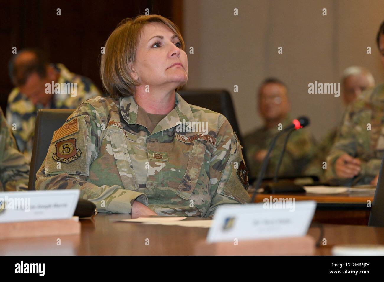 U.S. Air Force Chief Master Sgt. Kathleen McCool, 5th Air Force command ...