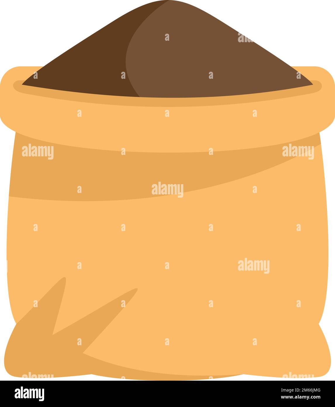 Coffee sack icon flat vector. Restaurant bean. Cafe food isolated Stock ...