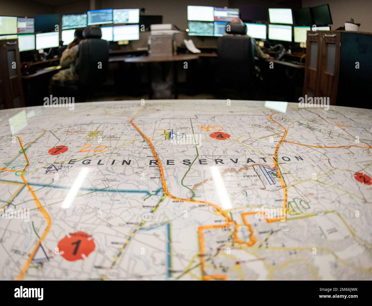 A detailed map shows only a part of the area controlled by the ...