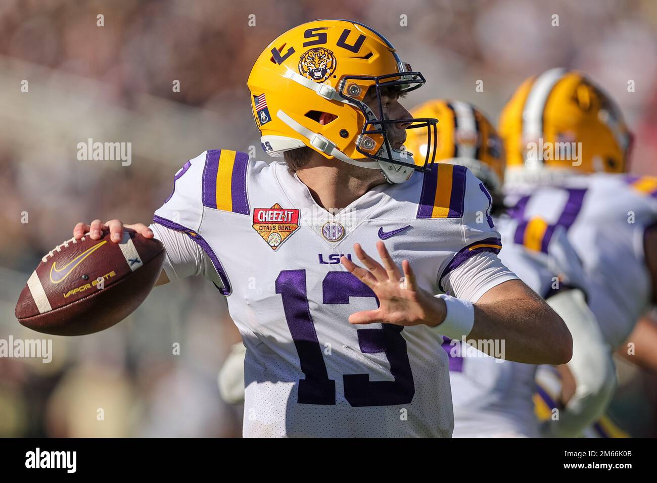 Orlando, Florida, USA. January 2, 2023: LSU Tigers quarterback GARRETT ...