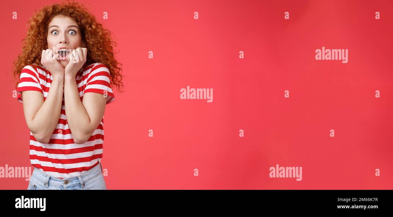 Shocked Scared Ambushed Redhead Curly Haired Cute Girlfriend Insecure