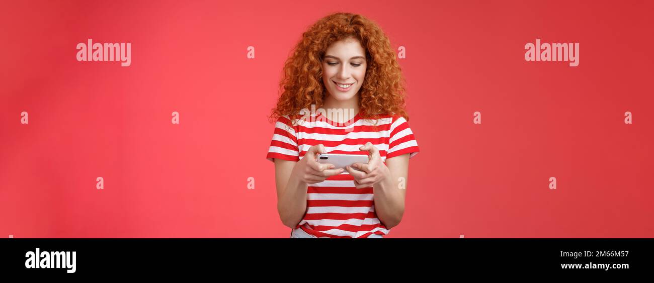 Redhead girl fool around waiting queue dentist playing awesome ...