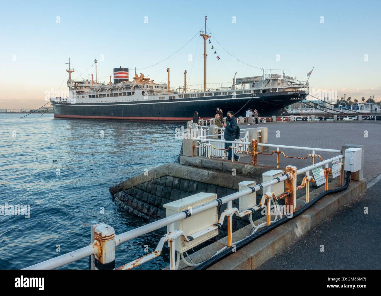 Yokohama, Japan - 12.09.2022: Old ocean liner ship Hikawa Maru, that ...