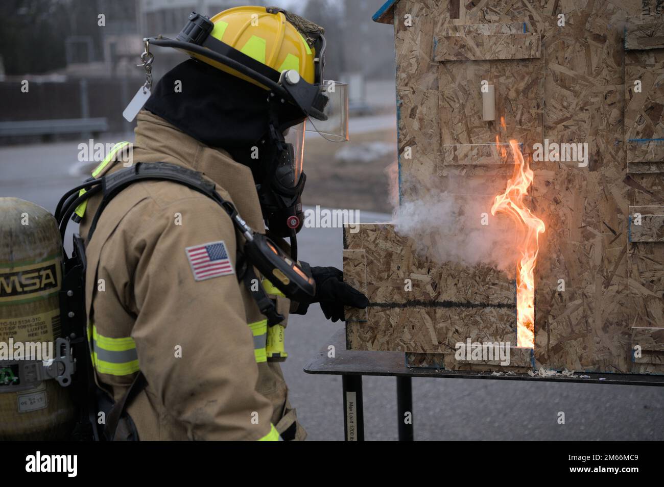 Firefighters from Alpena Combat Readiness Training Center demonstrated ...