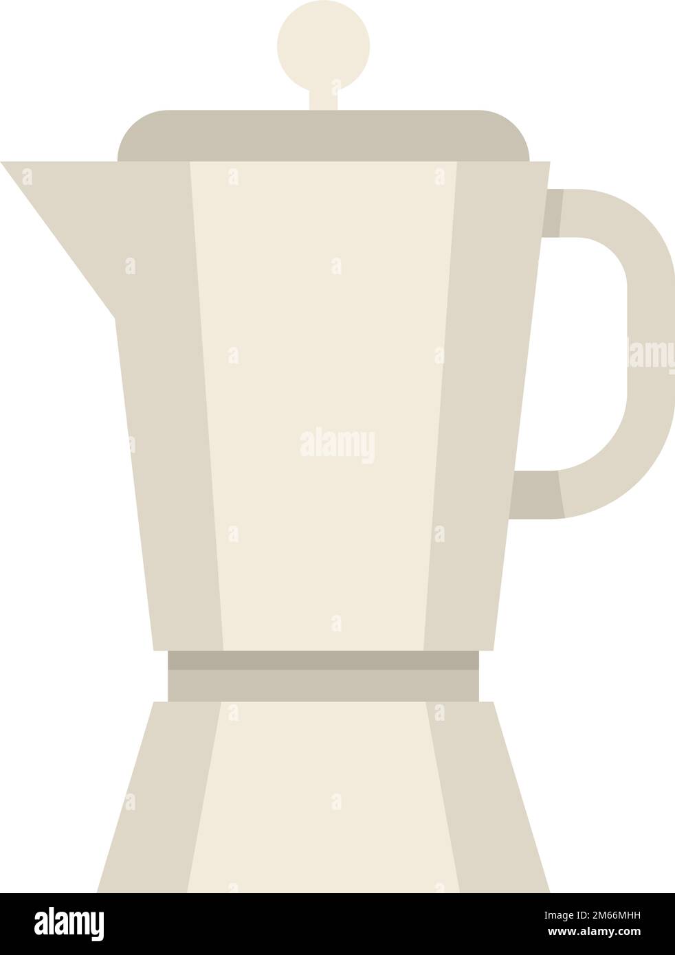Steam coffee pot icon flat vector. Cafe hot. Latte shop isolated Stock ...