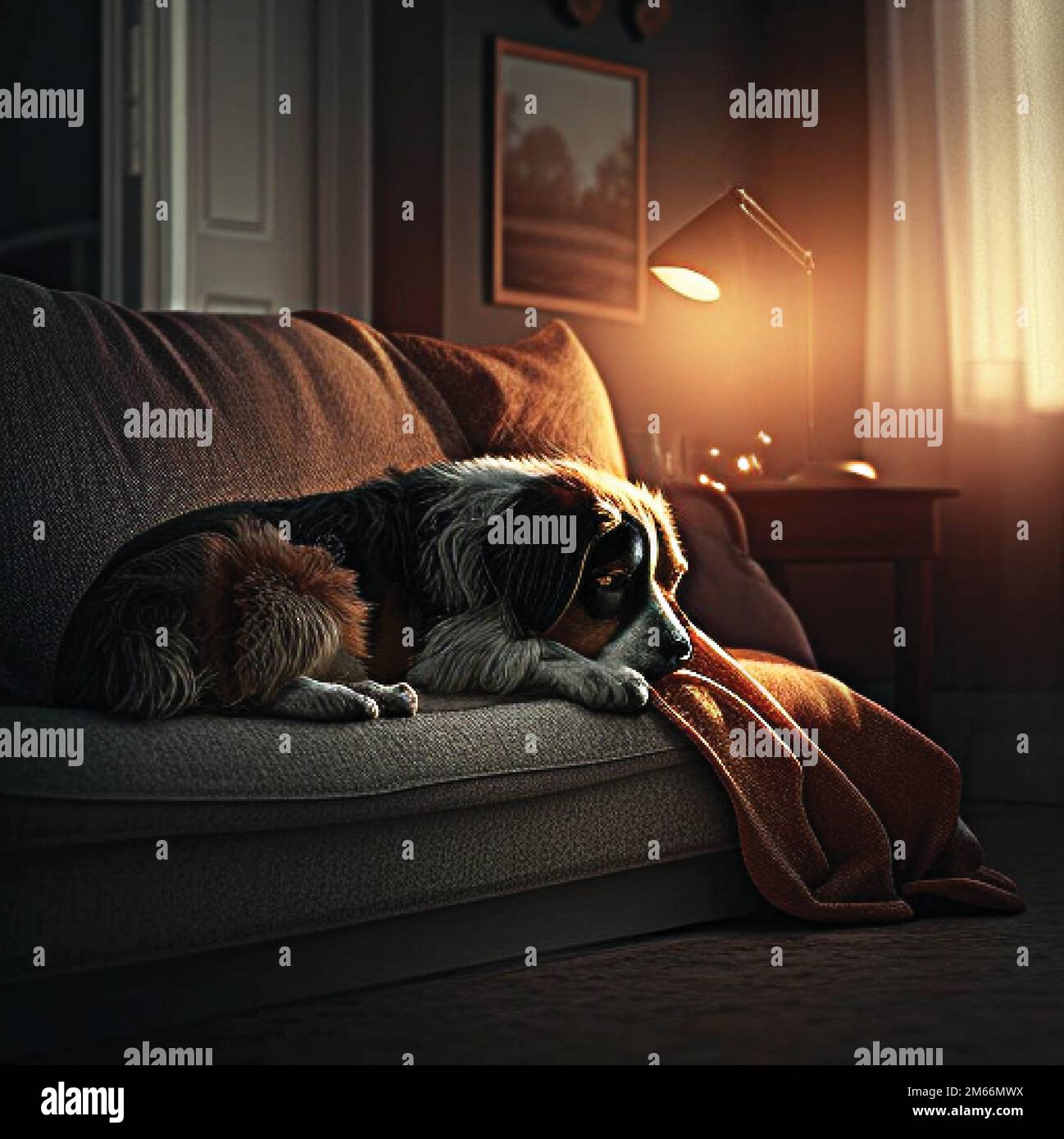 Lost dog sad Stock Vector Images - Alamy