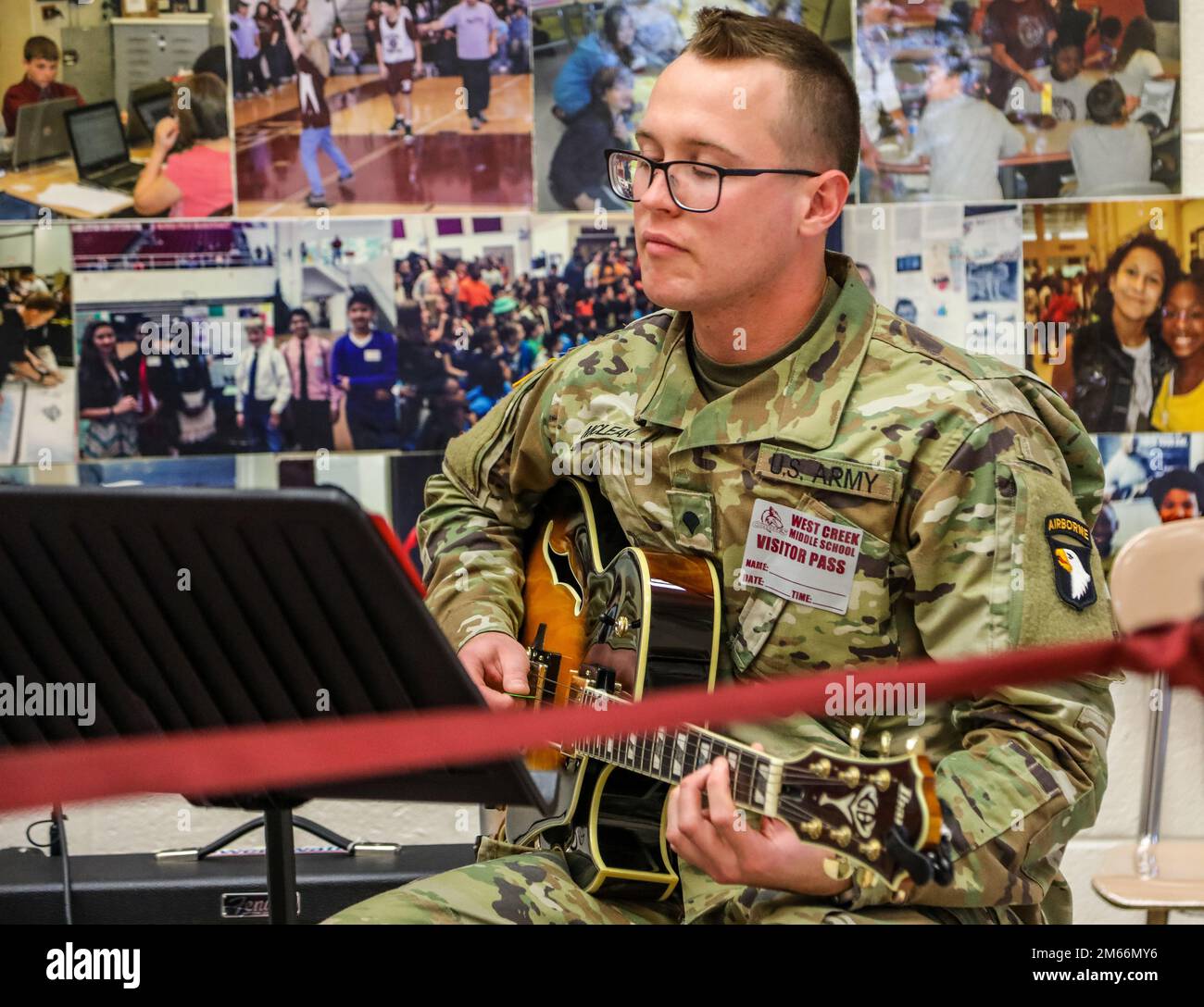 Spc. Mark McLean, a guitarist with the 101st Airborne Division (Air ...