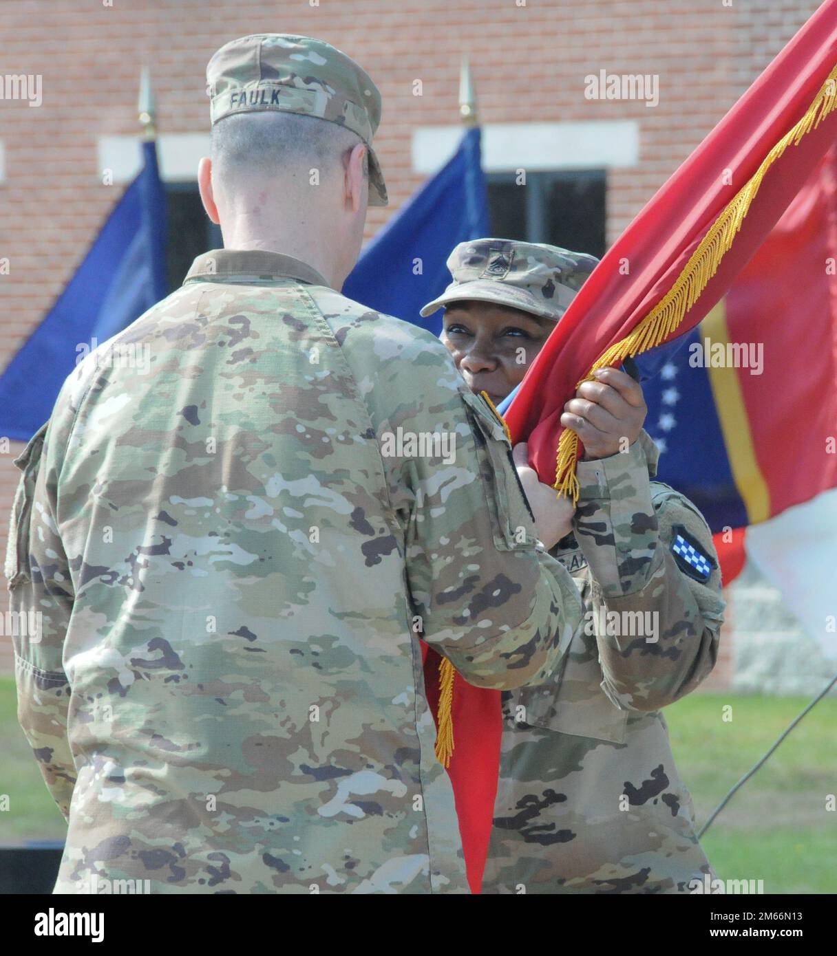 Command Sgt. Maj. Subretta L. Pompey (right) became the senior-enlisted ...
