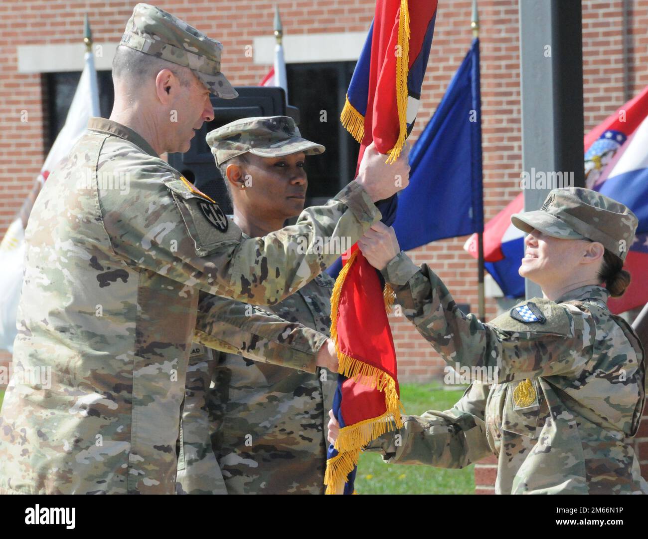 Command Sgt. Maj. Subretta L. Pompey (background center) became the ...