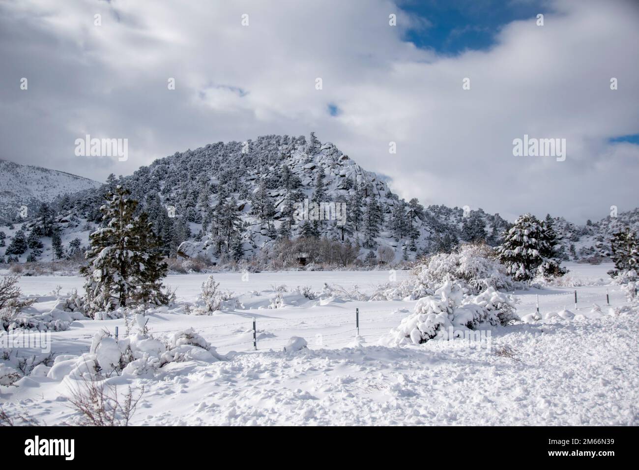 Winter snow really transforms the Eastern Sierra around Sherwin Grade ...
