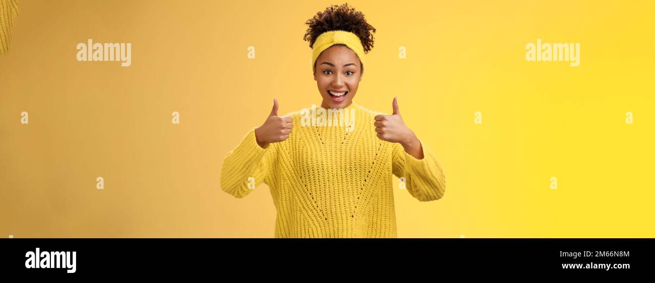 Supportive friendly modern trendy african-american female friend ...