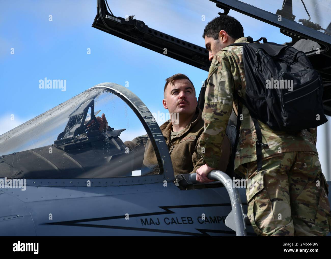 Tech. Sgt. Theodore Russel, 104th Maintenance Group crew chief, speaks ...