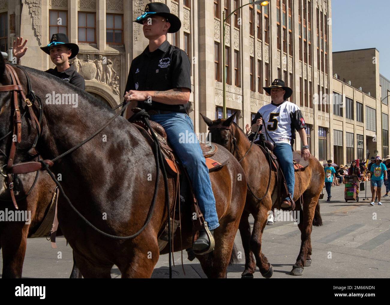 U.S. Army Lt. Gen. John R. Evans, Army North commanding general, rides ...