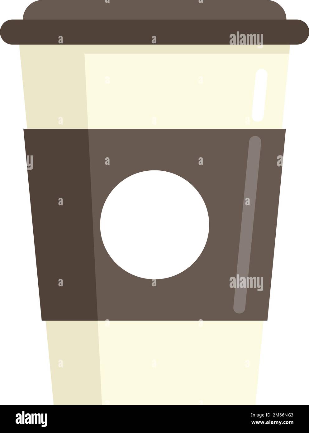 Milk coffee cup icon flat vector. Morning bean. Mug drink isolated ...