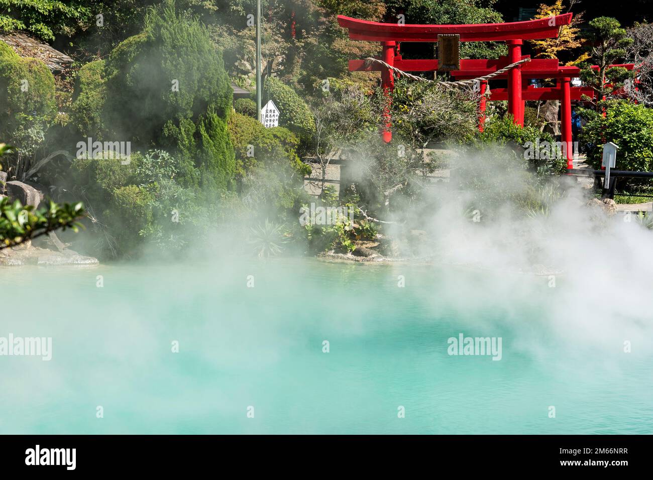 Umijigoku, one of the eight hells (Jigoku), multi-colored volcanic pool ...