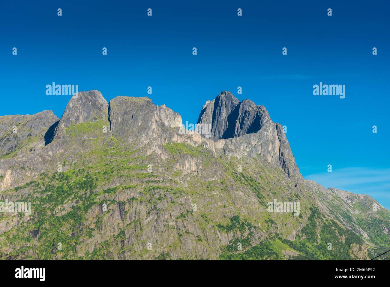 Mountain landscape of Senja Island in Norway Stock Photo - Alamy