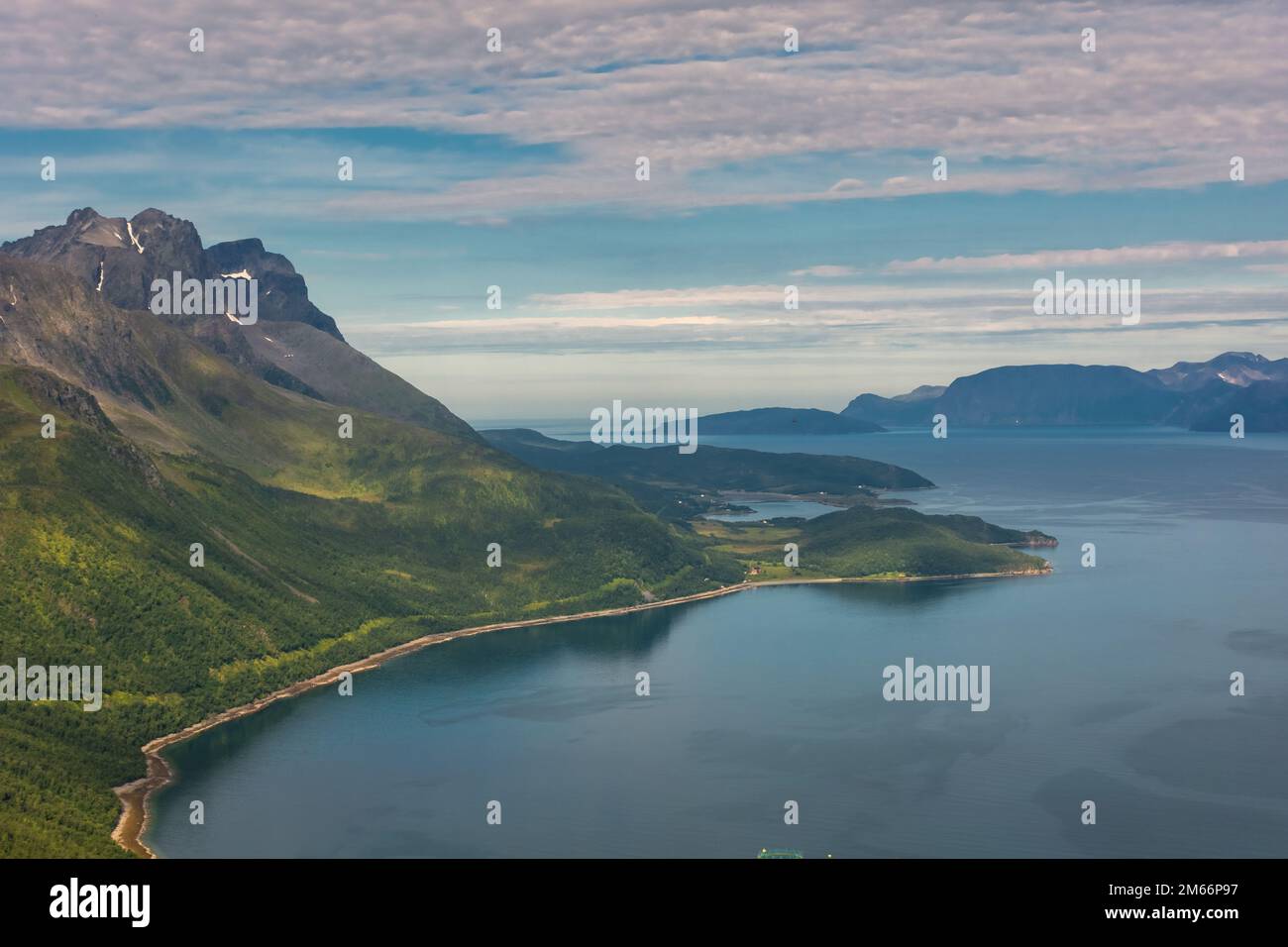 Mountain landscape of Senja Island in Norway Stock Photo - Alamy