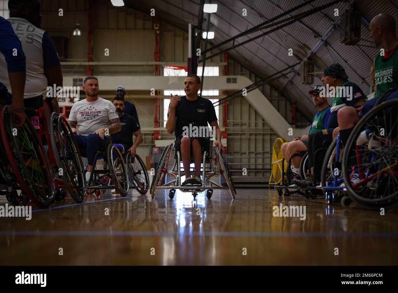 Team U.S. athletes listen in for directions from wheelchair basketball ...