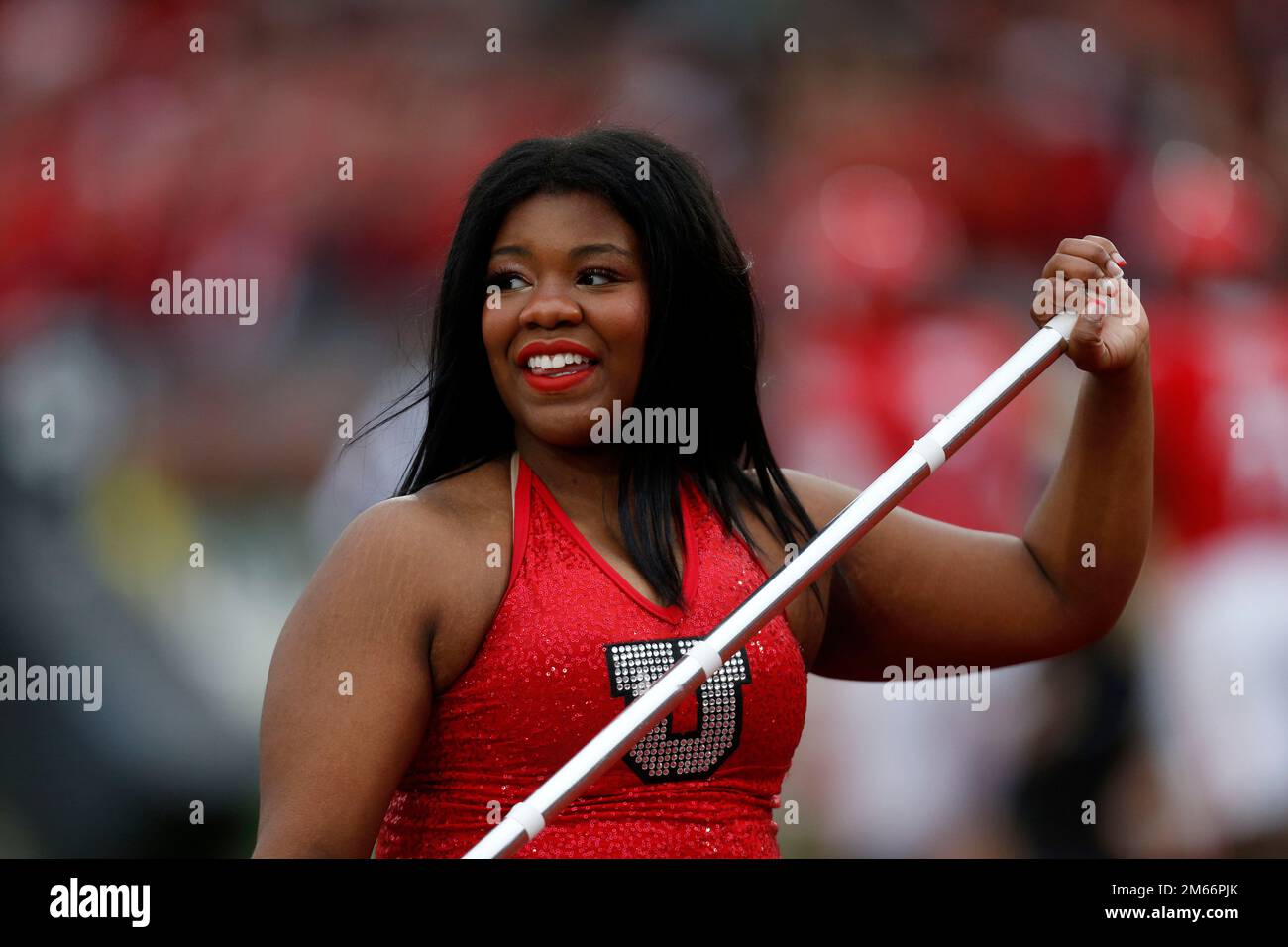 January 02, 2023. A member of the Utah Utes cheer team during the 2023 ...