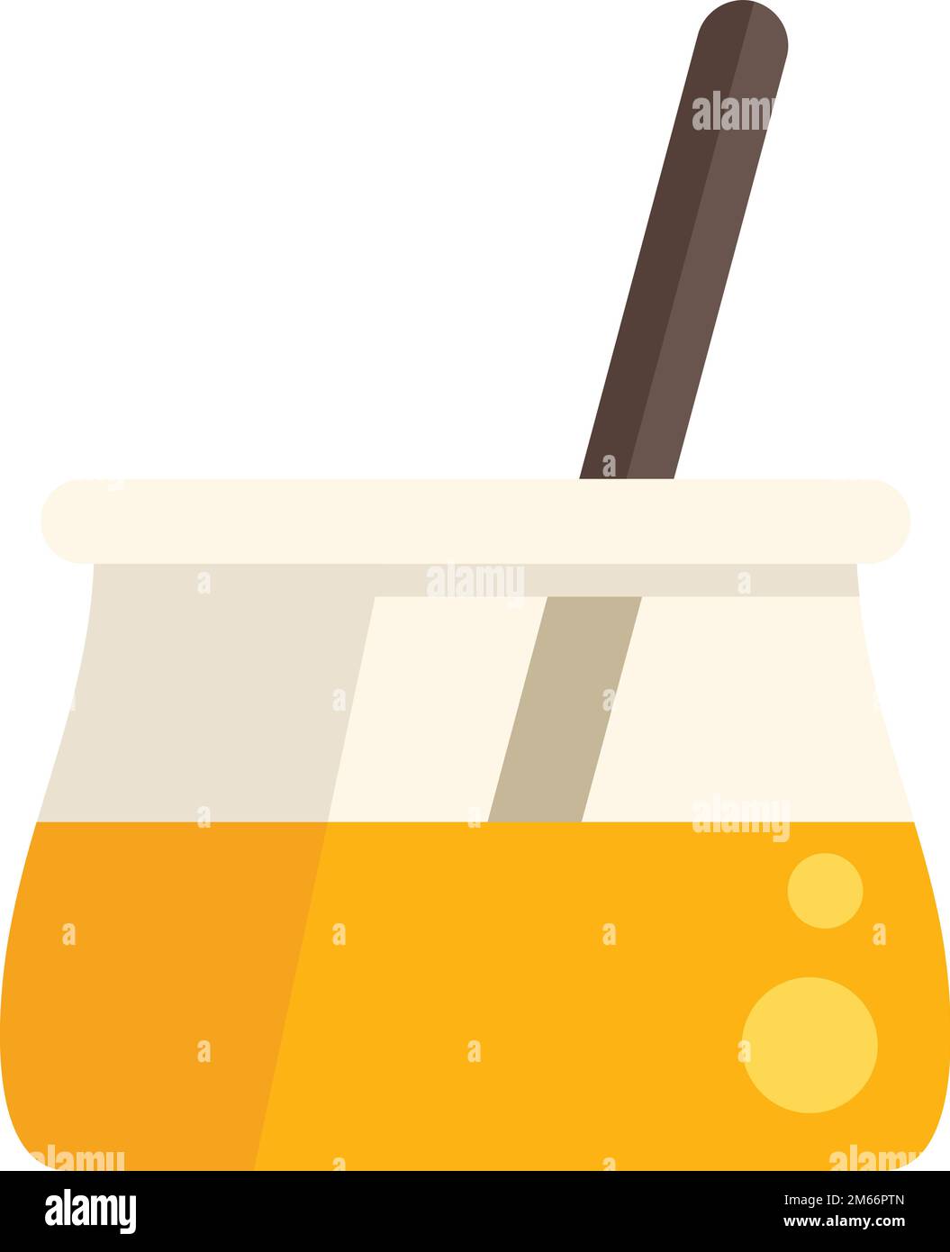 Wax pot icon flat vector. Seal stamp. Gold letter isolated Stock Vector ...