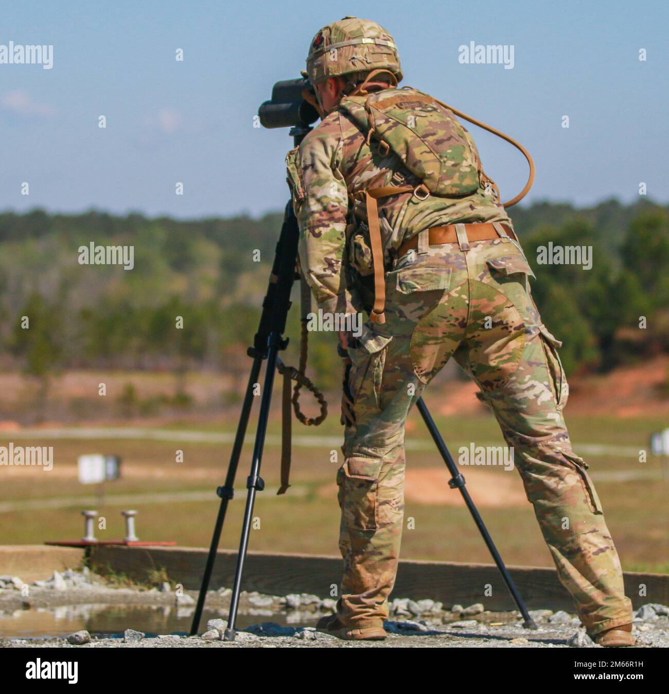 Soldier from the 101st Airborne Division (Air Assault), spots for his ...