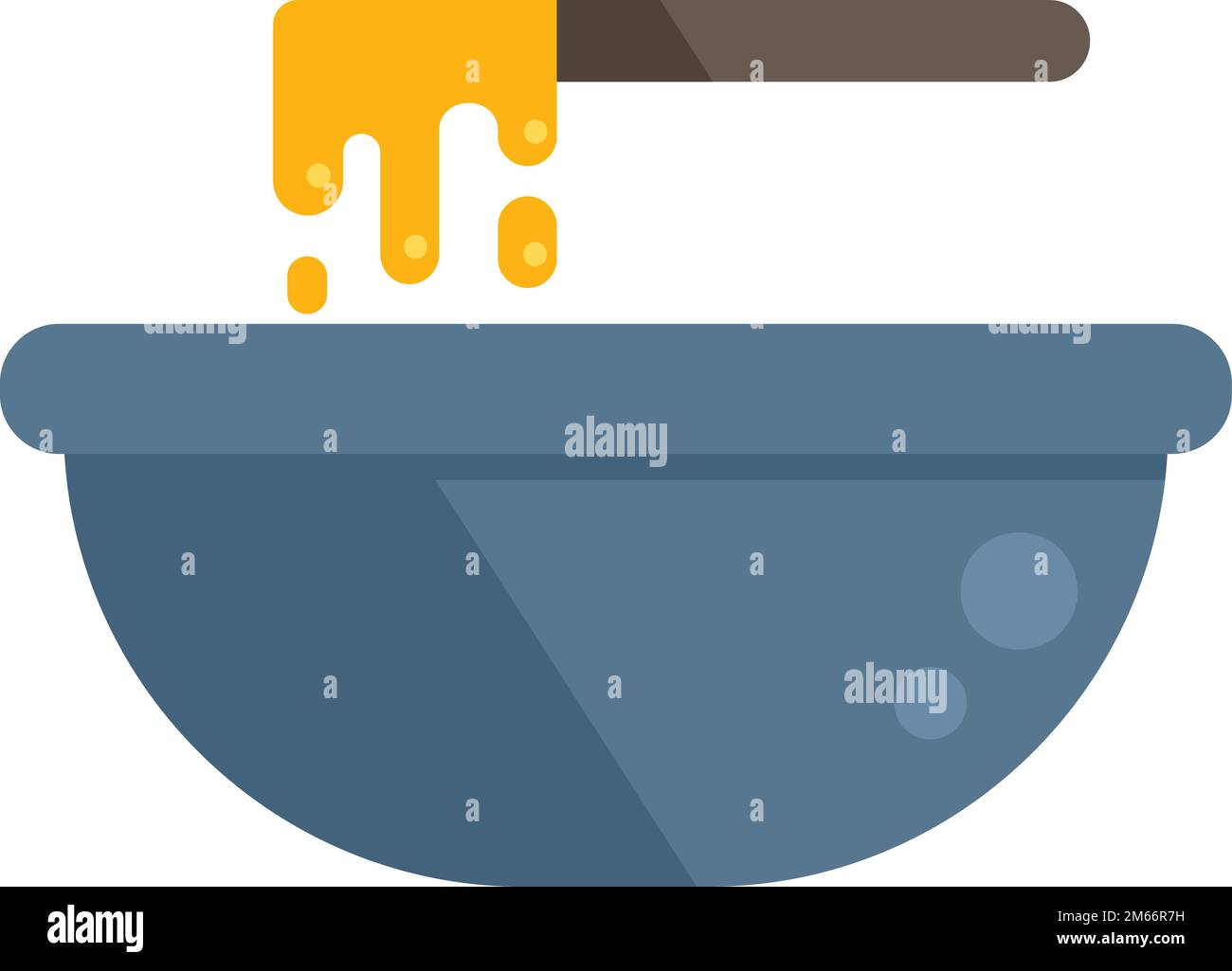 Wax depilation bowl icon flat vector. Stamp gold. Hair removal isolated Stock Vector Image & Art ...