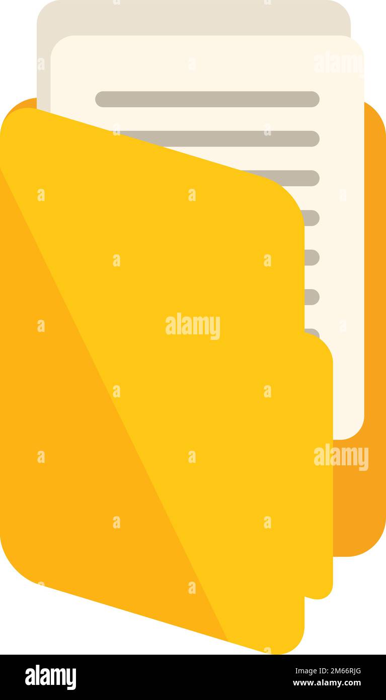 Text folder icon flat vector. Message letter. Notepad pencil isolated ...