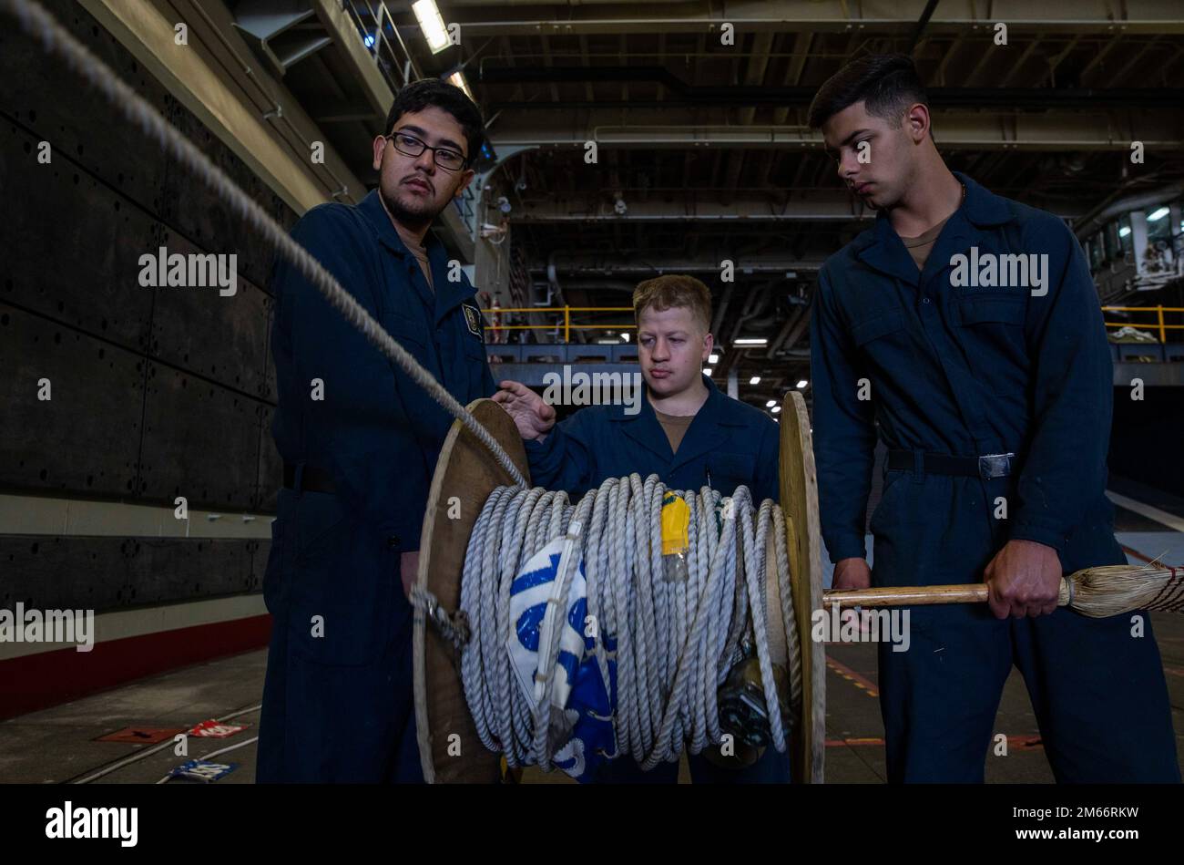 220409-N-XK047-1012 PACIFIC OCEAN (April 9, 2022) – Sailors retrieve a ...