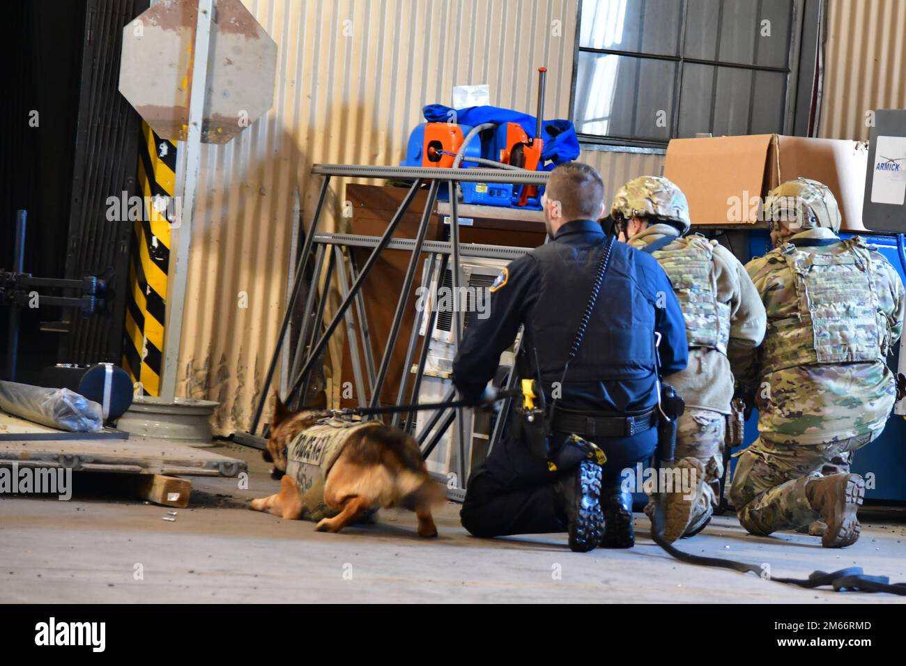 U.S. Air Force Airmen with the 148th Security Forces Squadron (SFS), Minnesota Air National ...