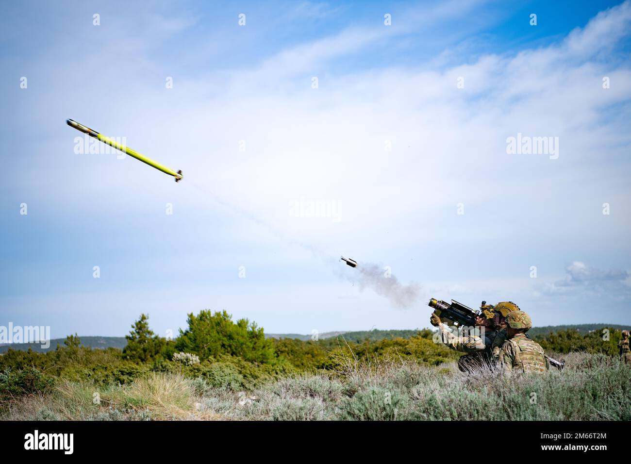 U.S. Army paratroopers assigned to the 173rd Airborne Brigade fire a ...
