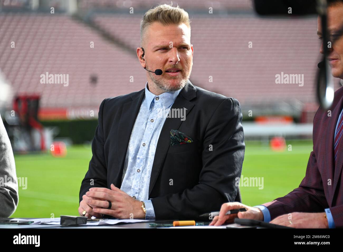 ESPN reporter Pat McAfee before the Rose Bowl game on Monday, Jan. 2 ...