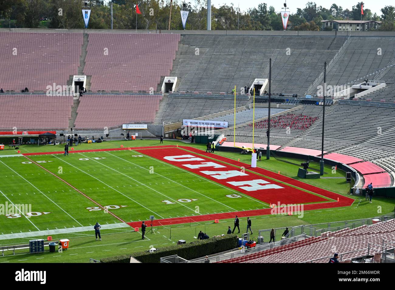 General overall view of the Utah end zone before the Rose Bowl game on ...