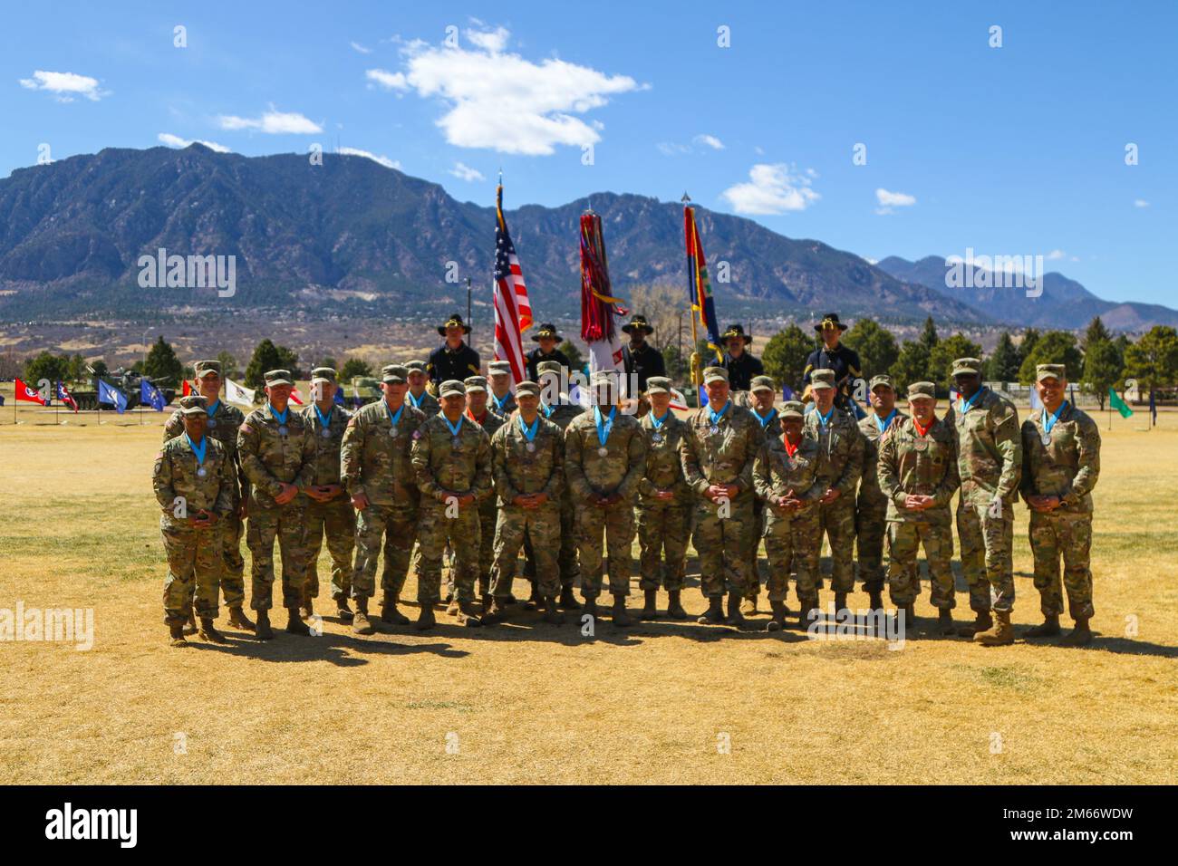 Sergeant Audie Murphy Club members pose for a photo April 8, 2022, on ...