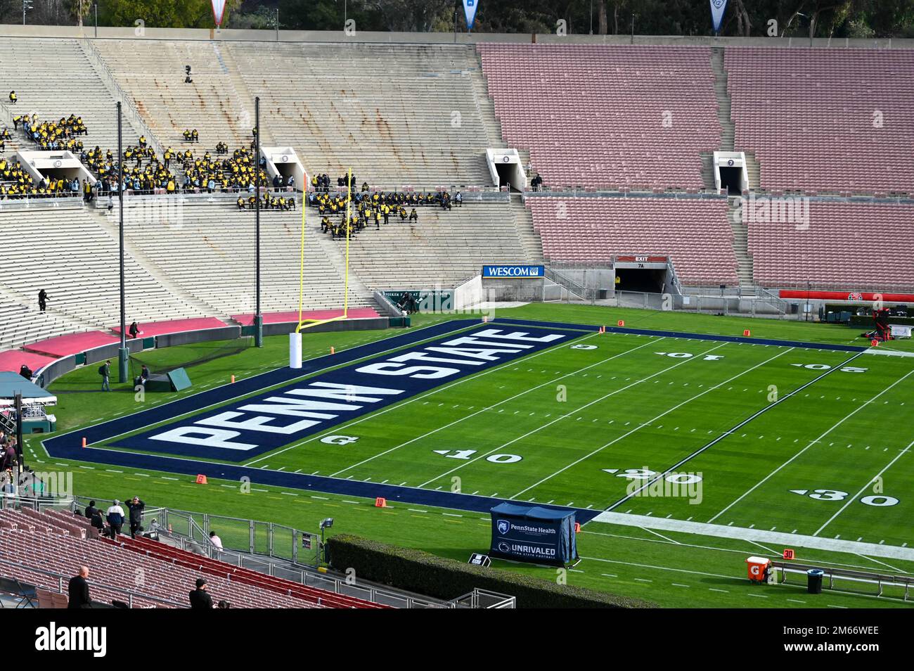 General overall view of the Penn State end zone before the Rose Bowl ...
