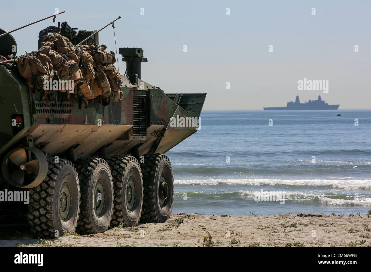 A U.S. Marine Corps Amphibious Combat Vehicle with 3d Assault Amphibian ...
